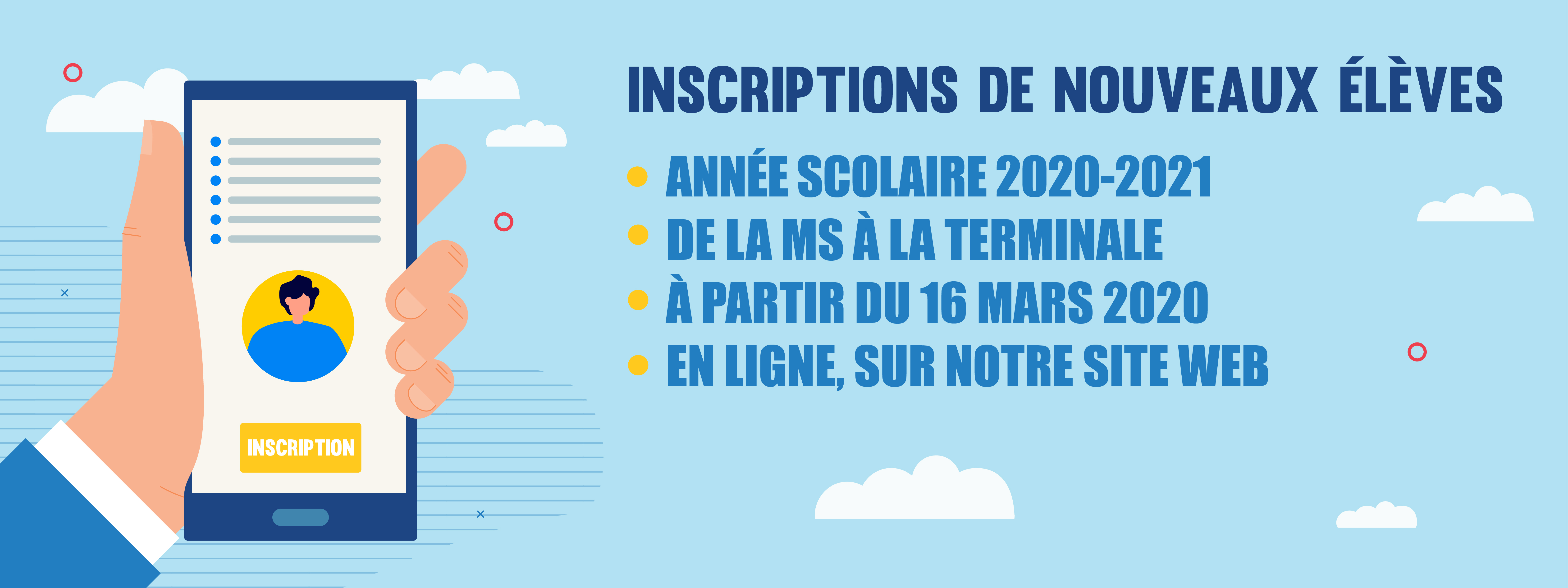 Inscriptions 2020-2021
